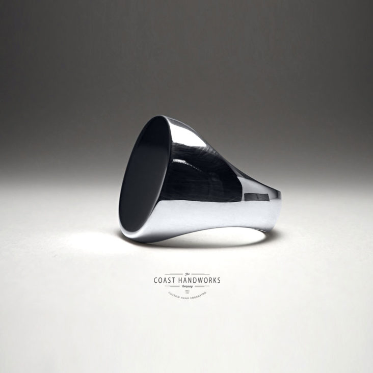 Oval Top, Gold Signet Ring Blank plus Custom Hand Engraving